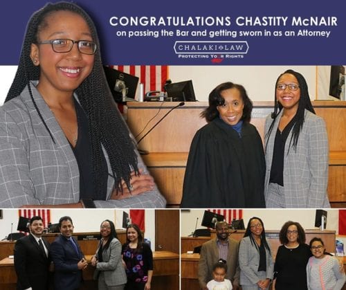 Chastity McNair sworn in by Judge Staci Williams | Chalaki Law